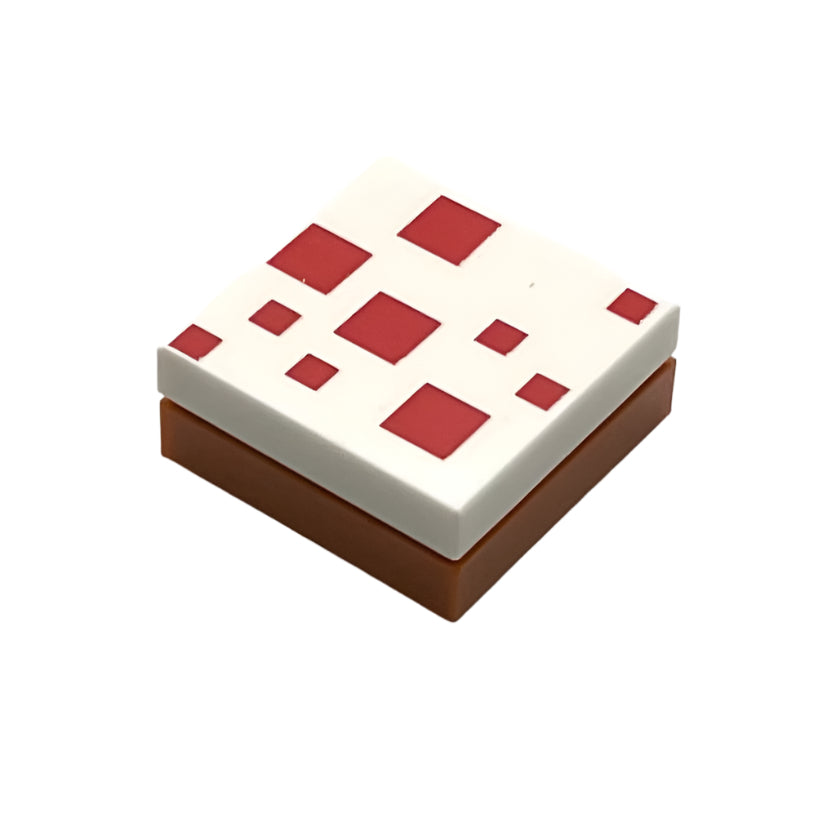 Minecraft Cake (Tile 2x2 with Red Squares Pattern), Part# 3068pb0991 ...