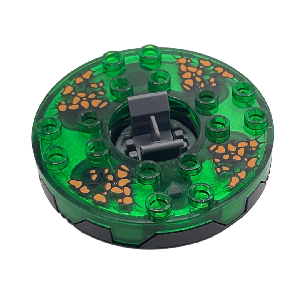 Ninjago Spinner Turntable 6 x 6 x 1 1/3 Round Base Serrated with Trans ...