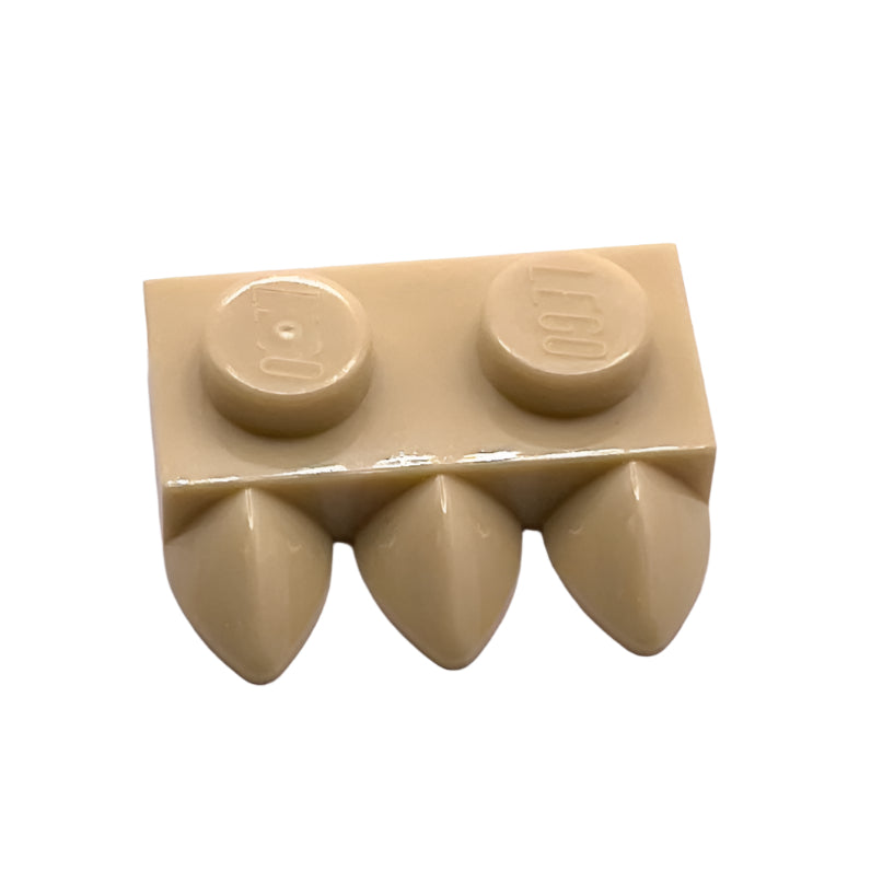 Plate, Modified 1x2 with 3 Teeth, Part# 15208 – United Brick Co®