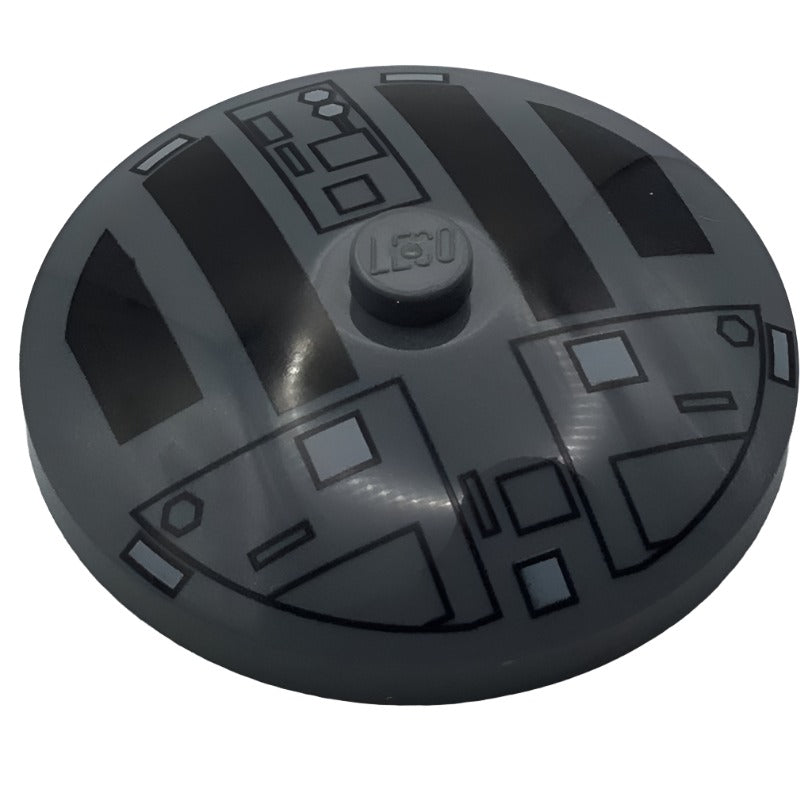 Dish 4x4 Inverted with TIE Hatch Black and White Pattern, Part# 3960px ...