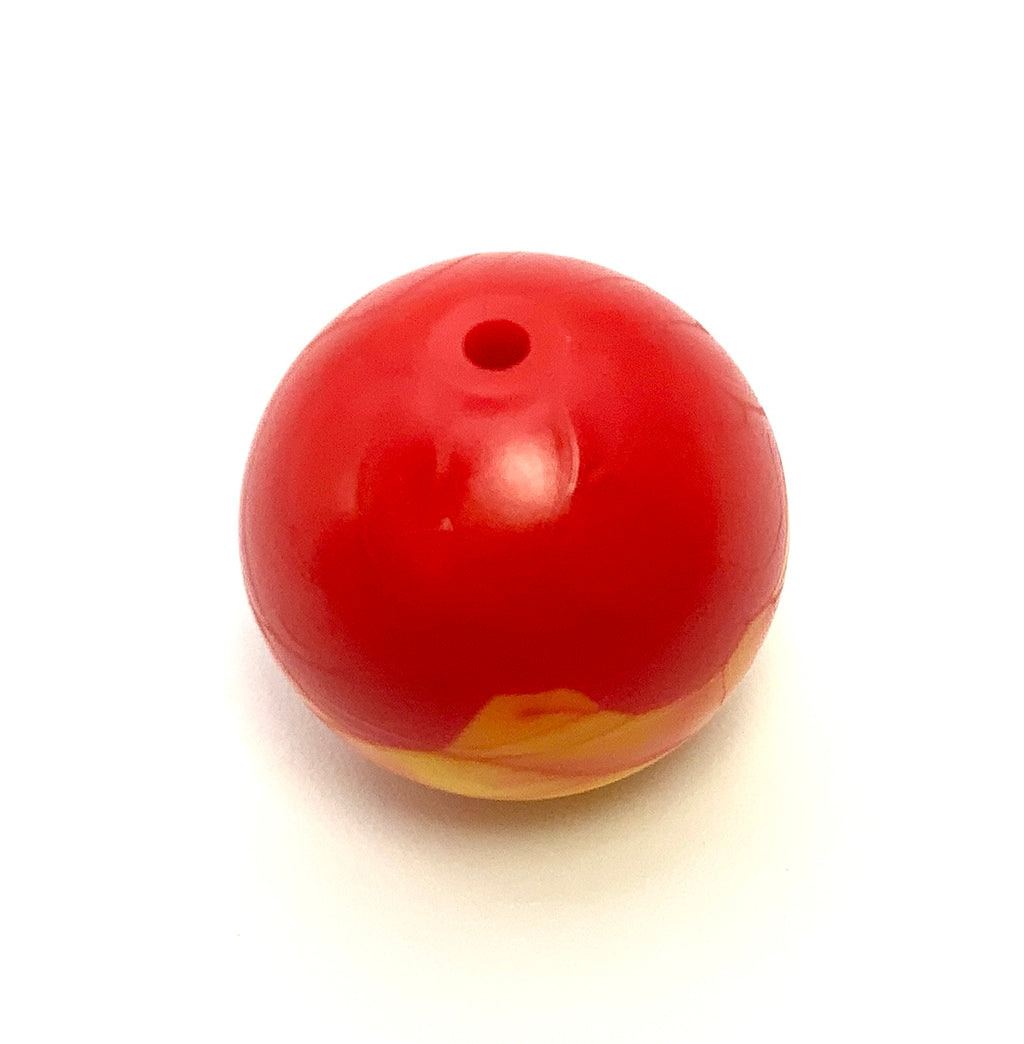Ball, Zamor Sphere with Marbled Bright Light Orange Pattern, Part# 548 ...
