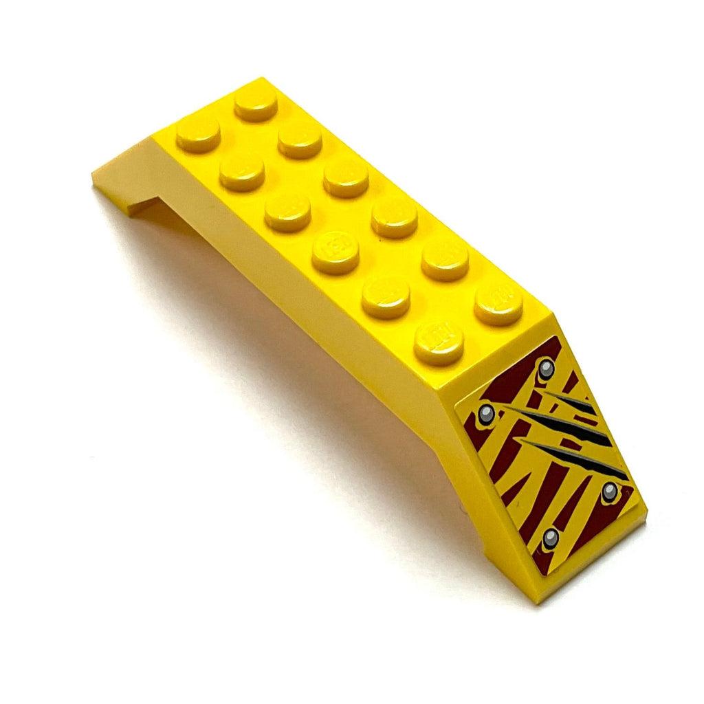 Slope 45 10x2x2 Double with 4 Rivets and 3 Claw Scratch Marks (Right S ...