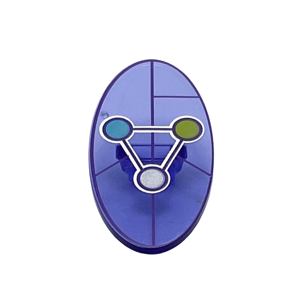 Minifigure Shield Elliptical with Dimensions Keystone Symbol with Whit ...