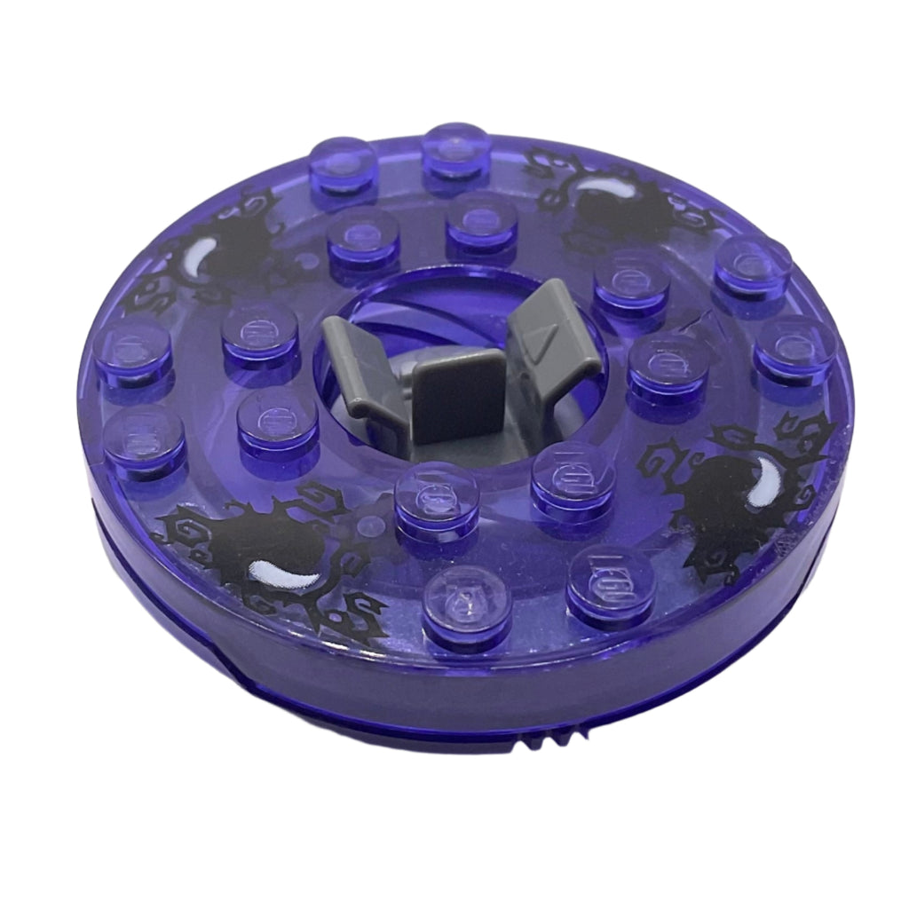 Ninjago Spinner Turntable 6 x 6 x 1 1/3 Round Base with Trans-Purple T ...