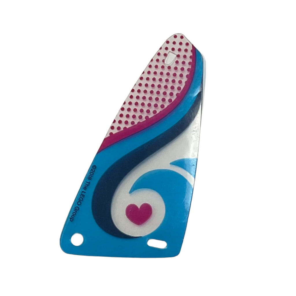 Triangular Sail with Magenta Heart and Dots, Dark Blue and Dark Azure ...