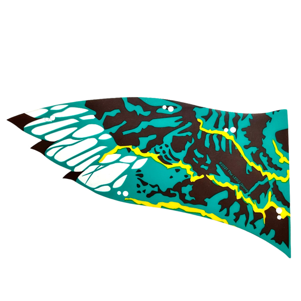 Wing Banshee Ikran Left with Dark Turquoise and Dark Brown Skin and Ye ...