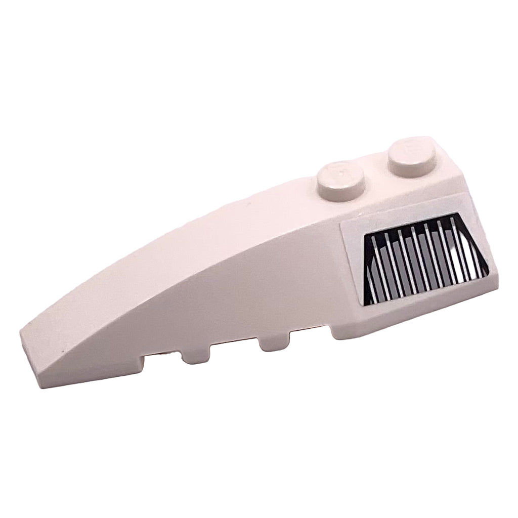 Wedge 6 x 2 Left with Black, White and Light Bluish Gray Trapezoid Air ...