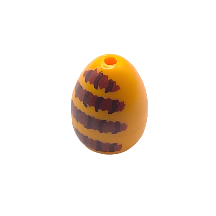 Egg with Small Pin Hole with Reddish Brown Stripes with Dark Brown Lin ...