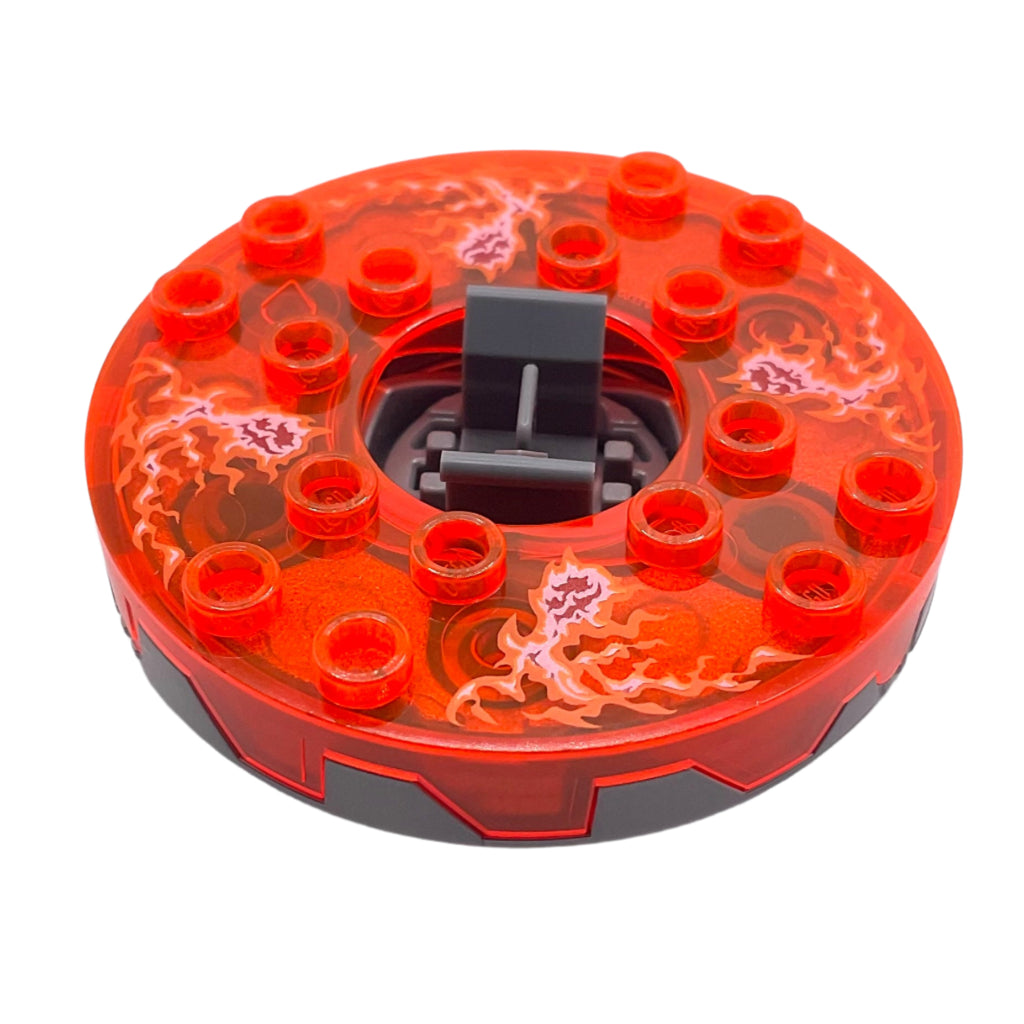Ninjago Spinner Turntable 6 x 6 x 1 1/3 Round Base Serrated with Trans ...