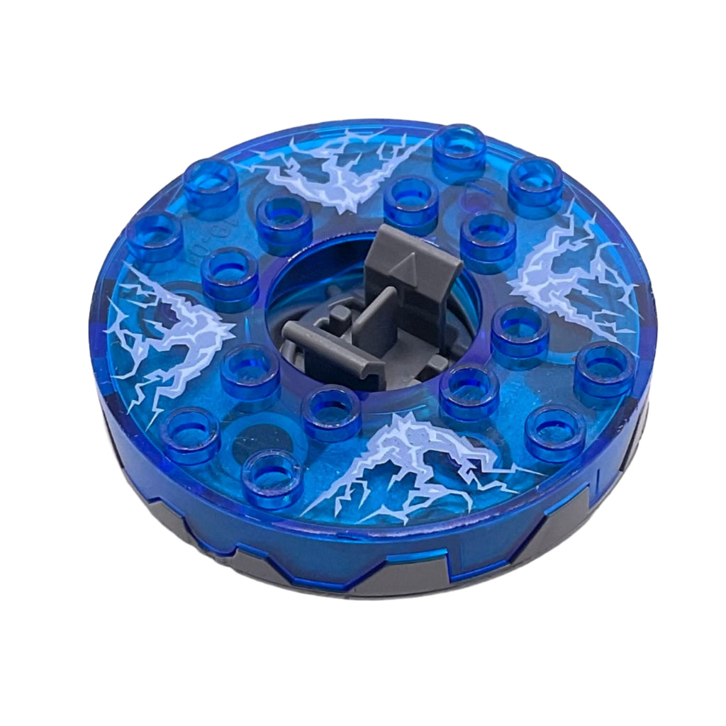 Ninjago Spinner Turntable 6 x 6 x 1 1/3 Round Base Serrated with Trans ...