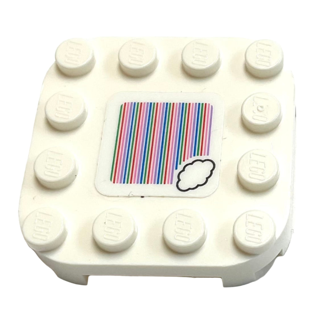 Plate, Modified 4 x 4 with Rounded Corners and 4 Feet with Super Mario ...