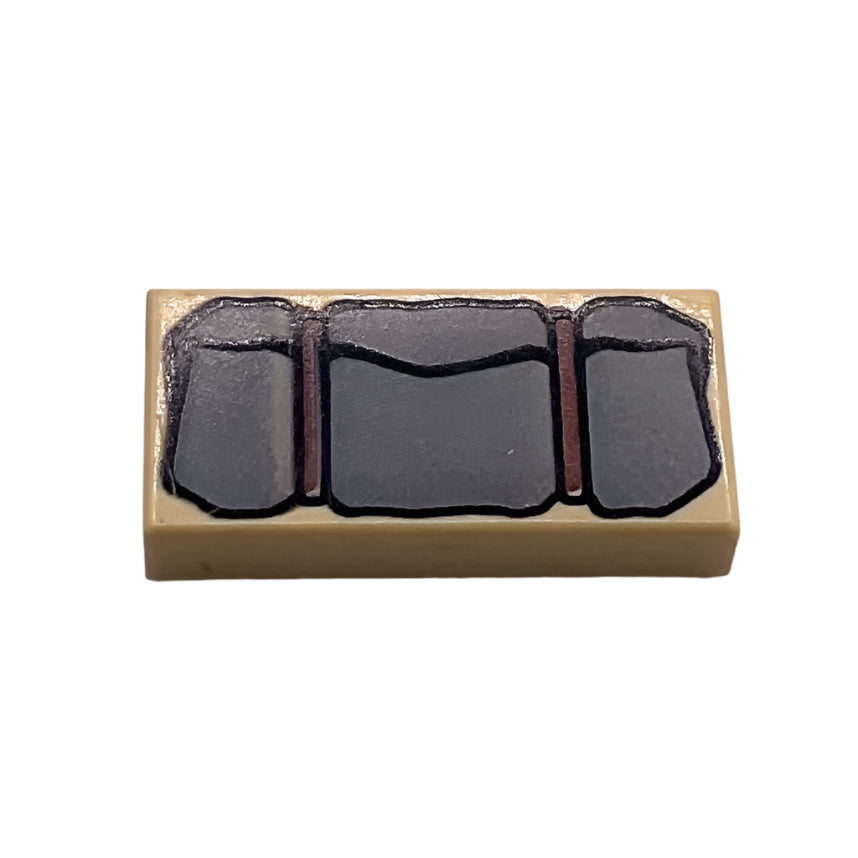 Tile 1x2 with Dark Gray Bedroll Pattern, Part# 3069pb0047 – United ...