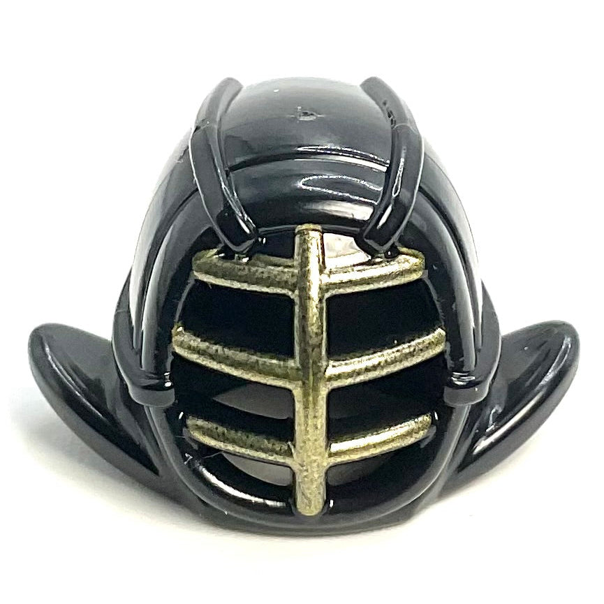 Minifigure, Headgear Helmet Ninjago Kendo with Gold Grille Mask Patter ...