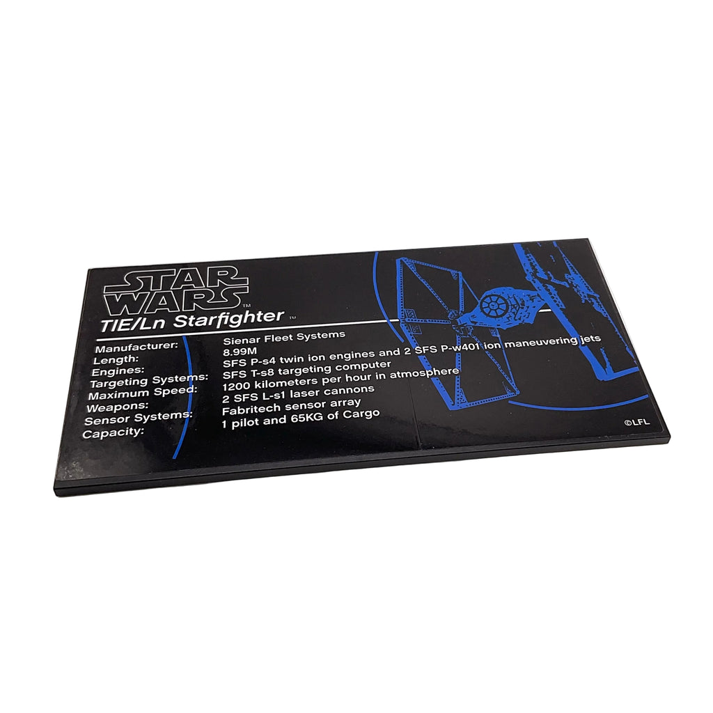 LEGO® Star Wars UCS TIE Fighter Display Tile 8x16 and Sticker, Part# 9 ...