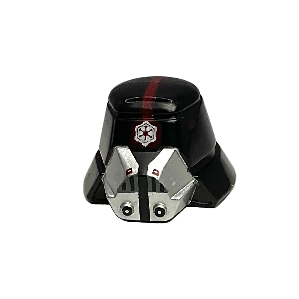 Minifigure, Headgear Helmet SW Sith Trooper with Red Stripe Narrow, Br ...