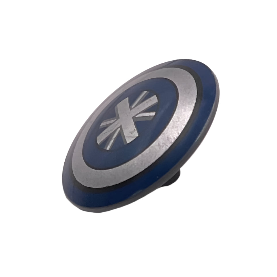 Minifigure, Captain Carter Shield Circular/Round Convex Face with Dark ...