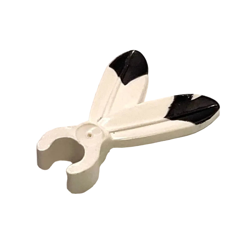 LEGO® Minifigure, Plume Feathers with Clip and Black Tip Pattern, Part ...