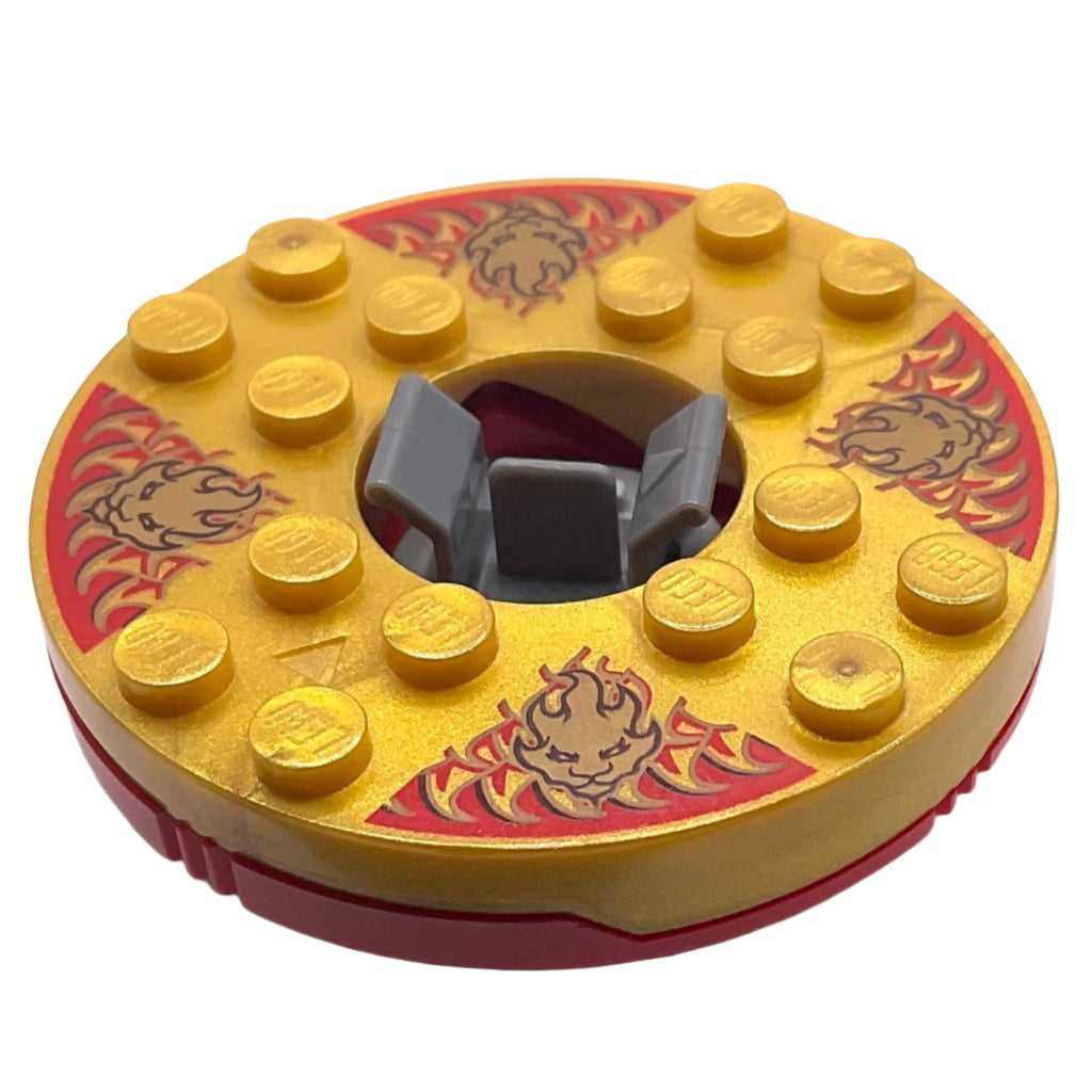 Ninjago Spinner Turntable 6 x 6 x 1 1/3 Round Base with Pearl Gold Top ...