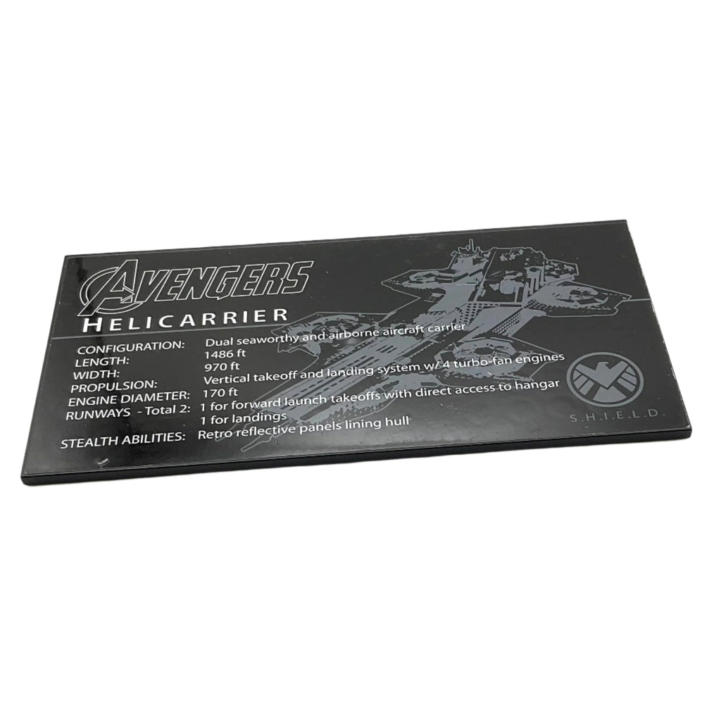 Tile 8x16 with Bottom Tubes, Textured Surface with Avengers Helicarrie ...