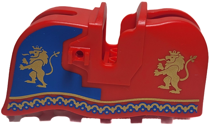 Horse Barding, Smooth Edge with Gold Lions and Border and Blue Panel P ...