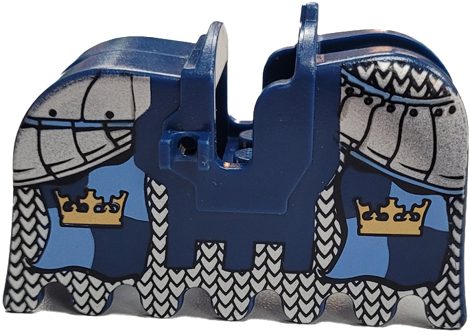 Horse Barding, Ruffled Edge with Gold Crowns and Silver Chain Mail, 24 ...