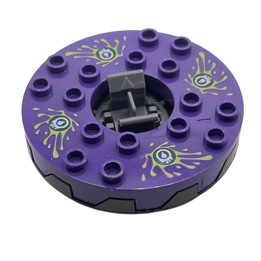 Ninjago Spinner Turntable 6 x 6 x 1 1/3 Round Base Serrated with Dark ...