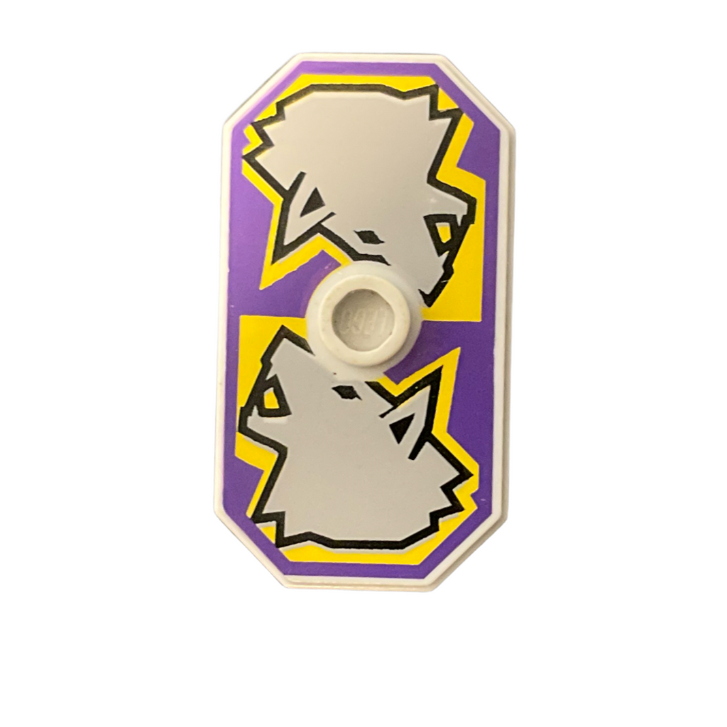 Shield Octagonal Long with Stud with Knights Kingdom Danju Wolf Patter ...