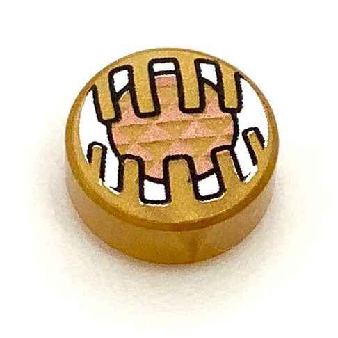 Tile Round 1x1 with Copper and Silver SW TT-8L/Y7 Gatekeeper Droid Ele ...