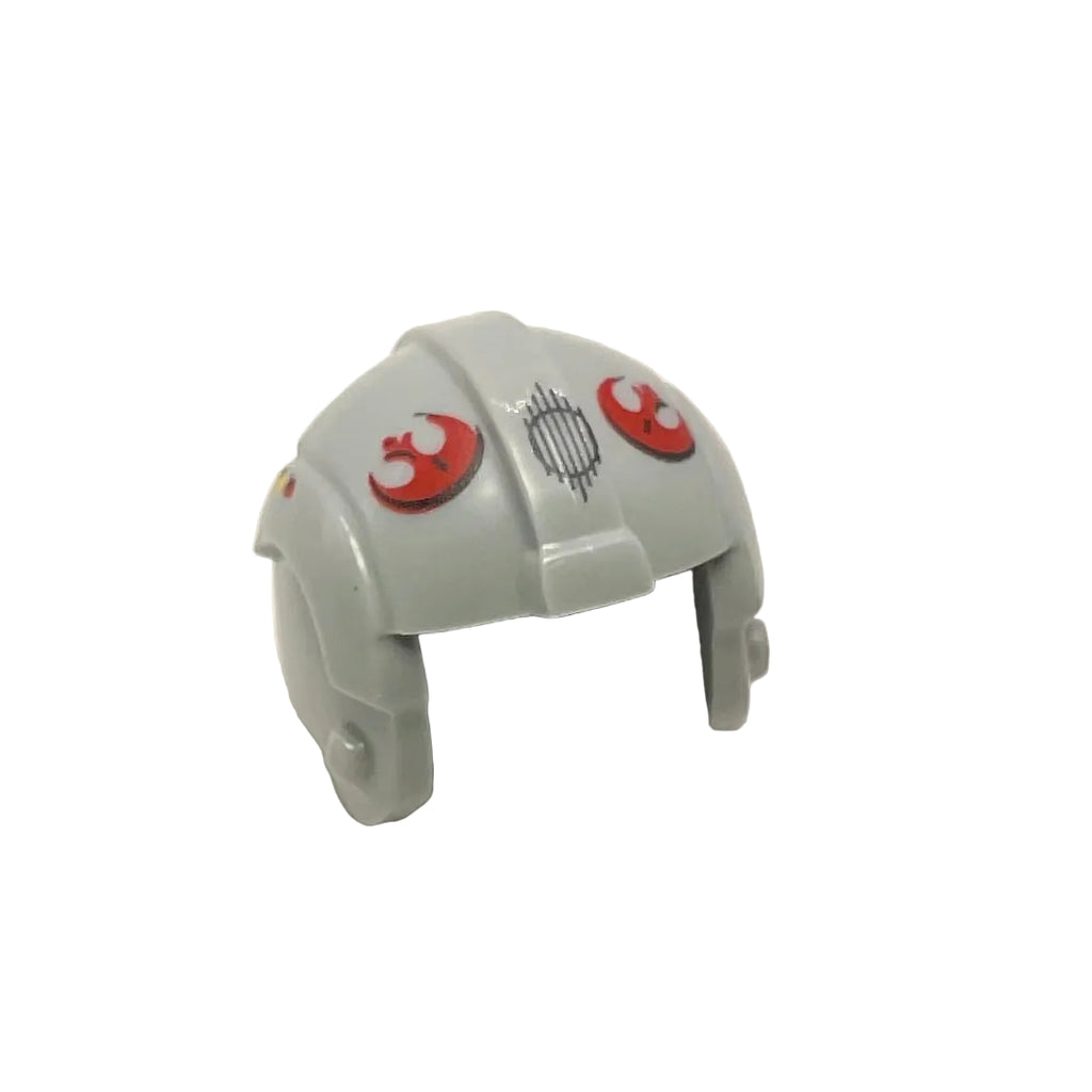 Minifigure, Headgear Helmet SW Rebel Pilot with Red Rebel Alliance Sym ...