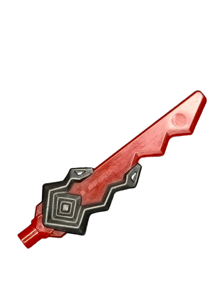 Minifigure, Weapon Sword Blade with Jagged Edge and Bar End with Molde ...