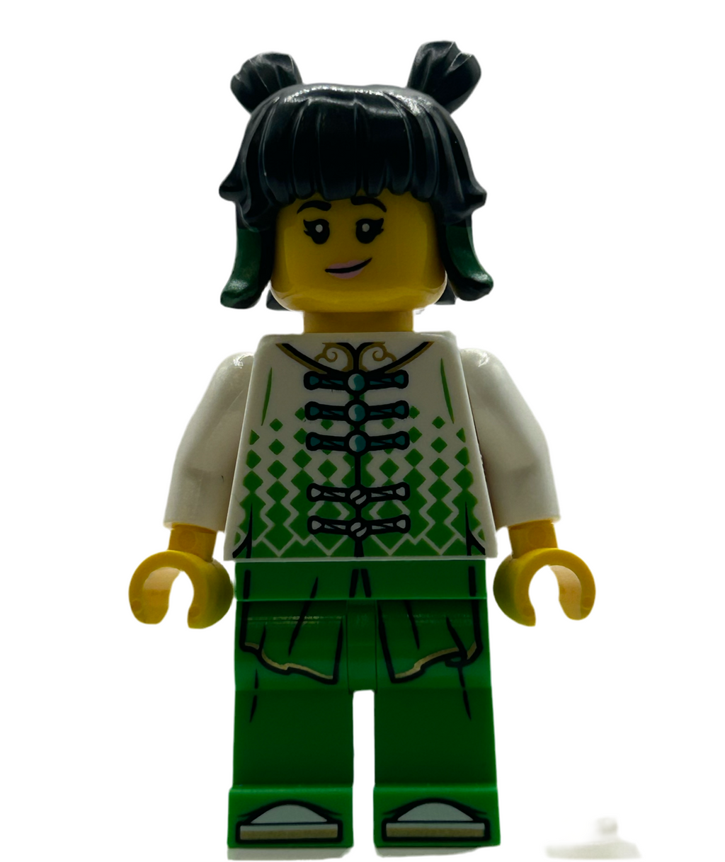 Mei, White Robe Top, Bright Green Pants, mk141 – United Brick Co®