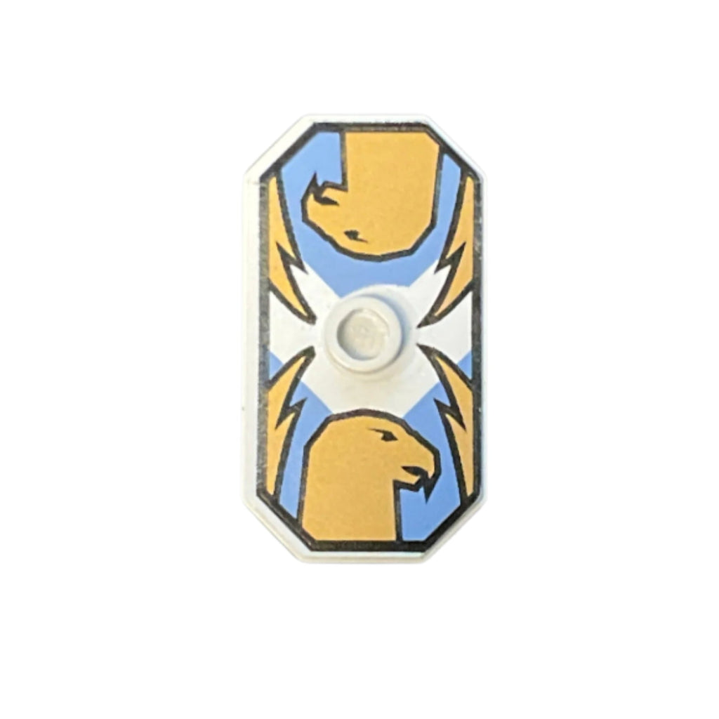 Shield Octagonal Long with Stud with Knights Kingdom Jayko Hawk Patter ...
