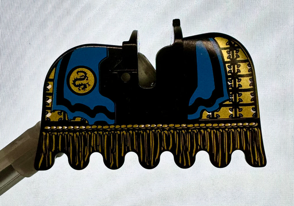 Horse Barding, Ruffled Edge with Gold and Blue Pattern – United Brick Co®