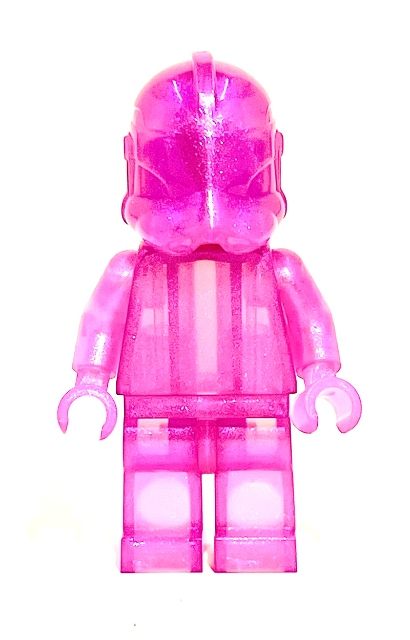 Prototype Phase 2 Clone Trooper, Glitter Trans Dark-Pink – Atlanta Brick Co