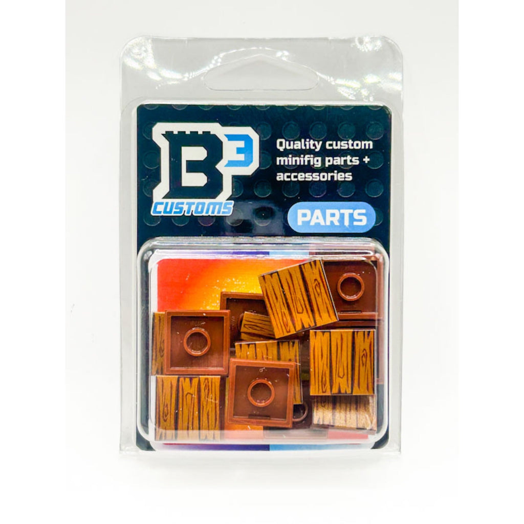 Dark Hardwood Tile Part Pack (20 Tiles) made with LEGO parts - B3 Cust ...