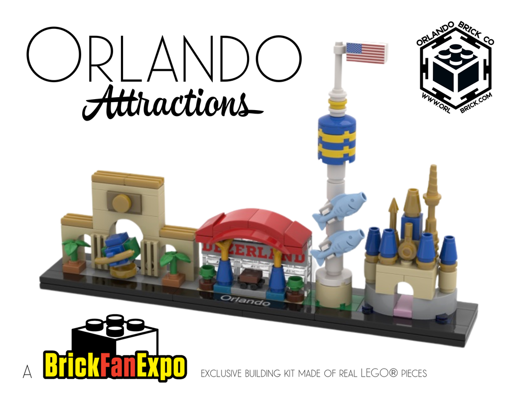 Orlando Attractions Skyline BrickFanExpo Exclusive – United Brick Co®