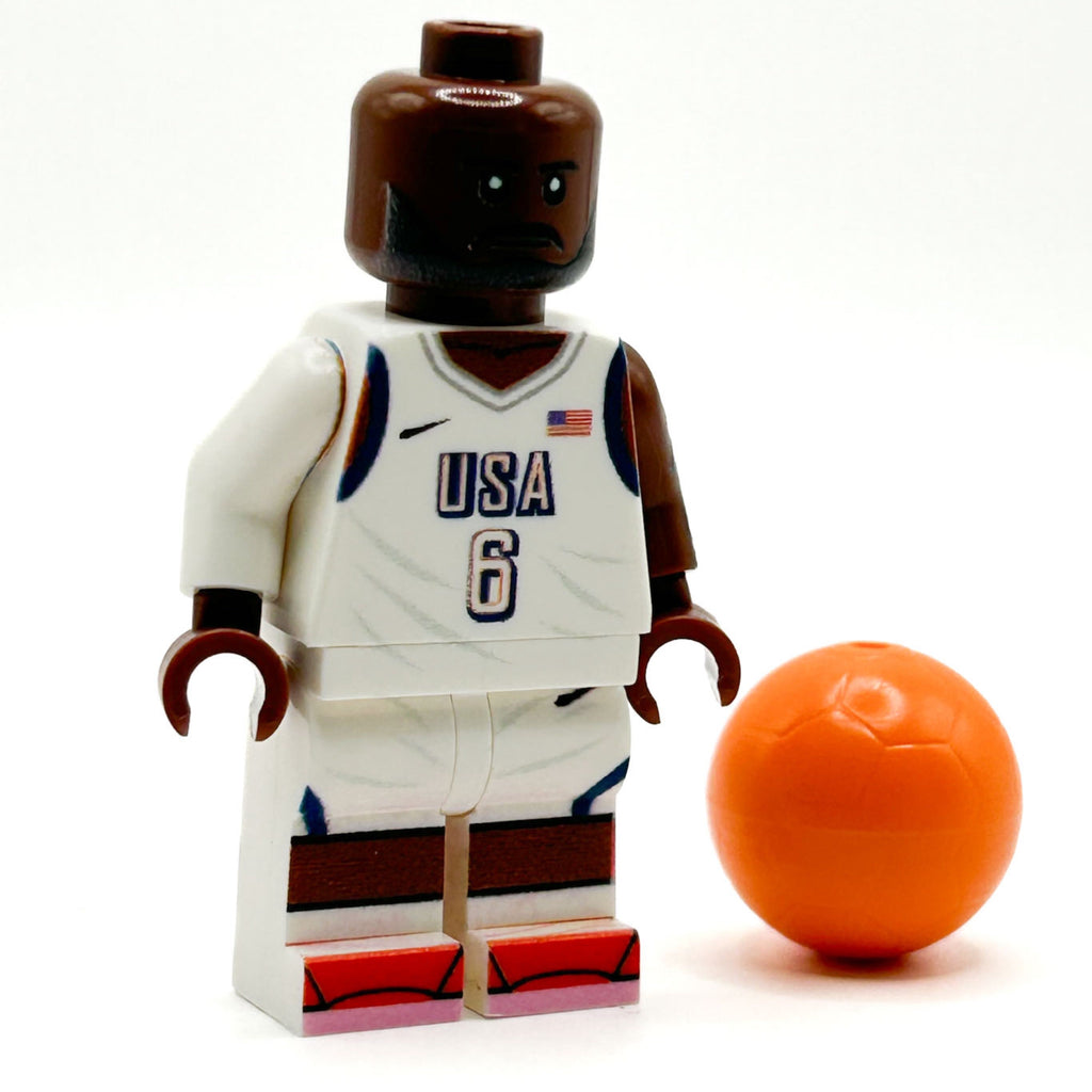 Lebron #6 USA Olympics (2024) Basketball Player Minifig made using LEG ...