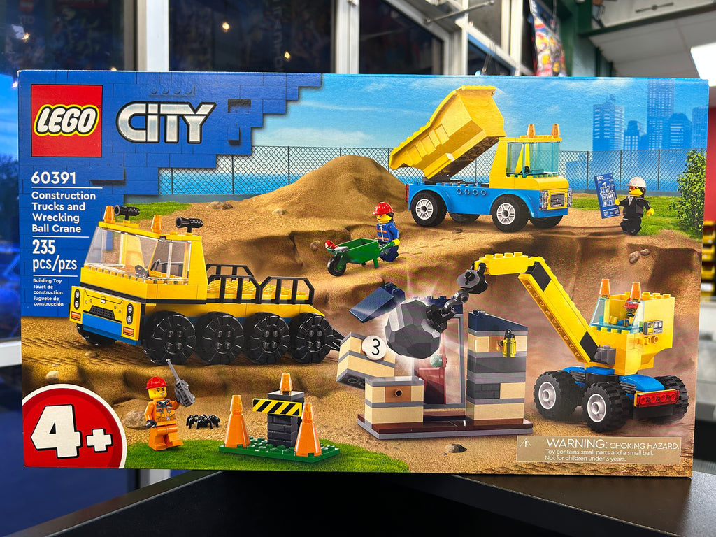 Construction Trucks and Wrecking Ball Crane, 60391 – United Brick Co®