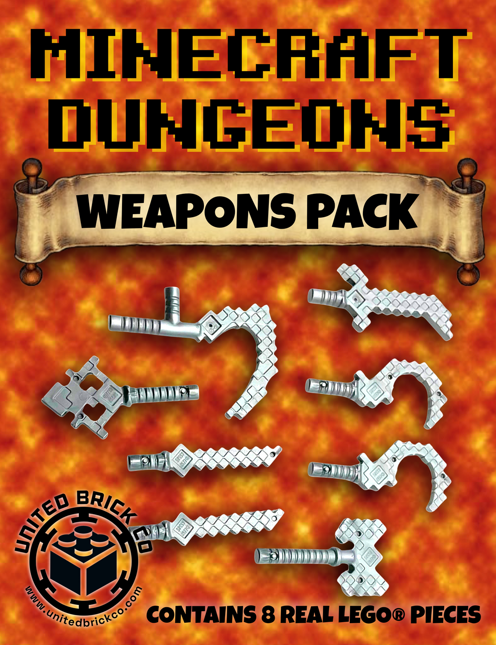 Minecraft Dungeon Weapons Pack – United Brick Co®