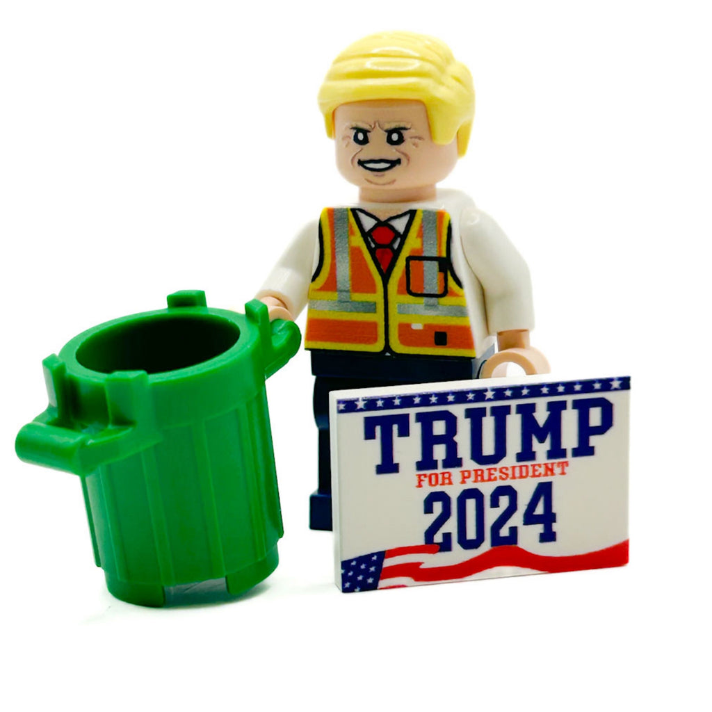 Garbage Man President Trump Minifig - B3 Customs – United Brick Co®