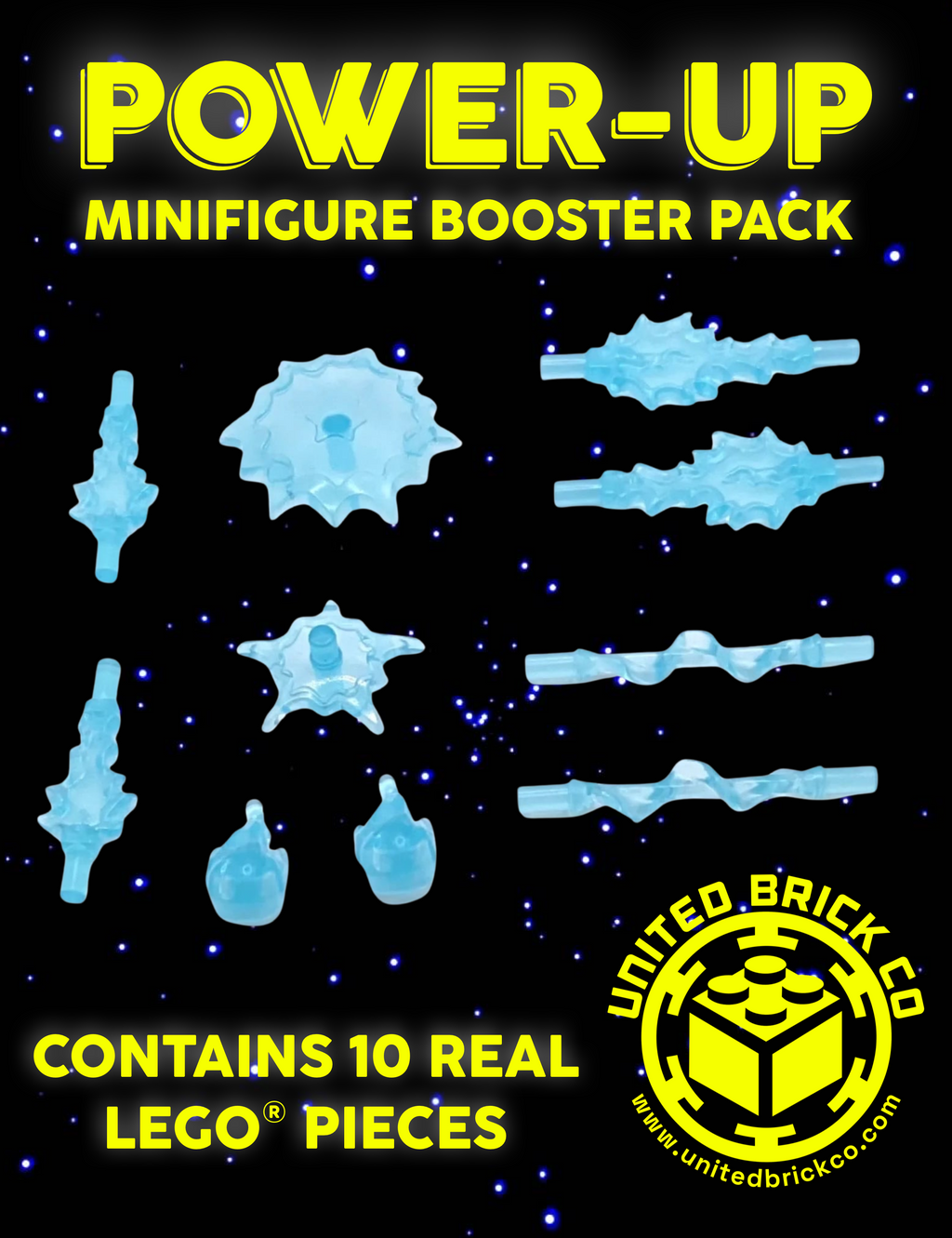 Trans-Light Blue Power-Up Booster Pack – United Brick Co®