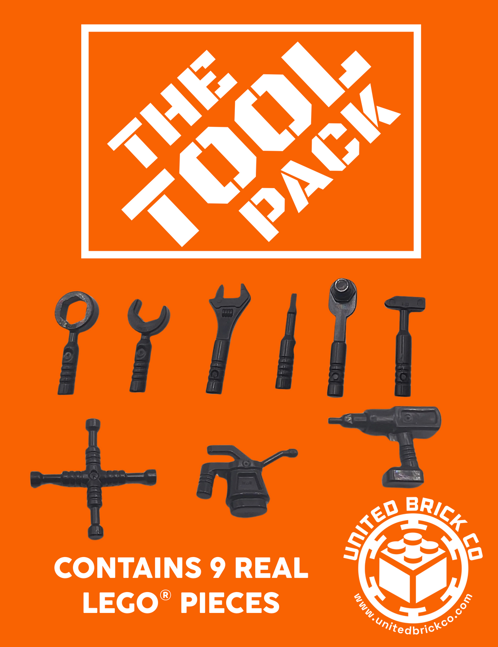 Black - The Tool Pack Minifigure Booster Kit – United Brick Co®