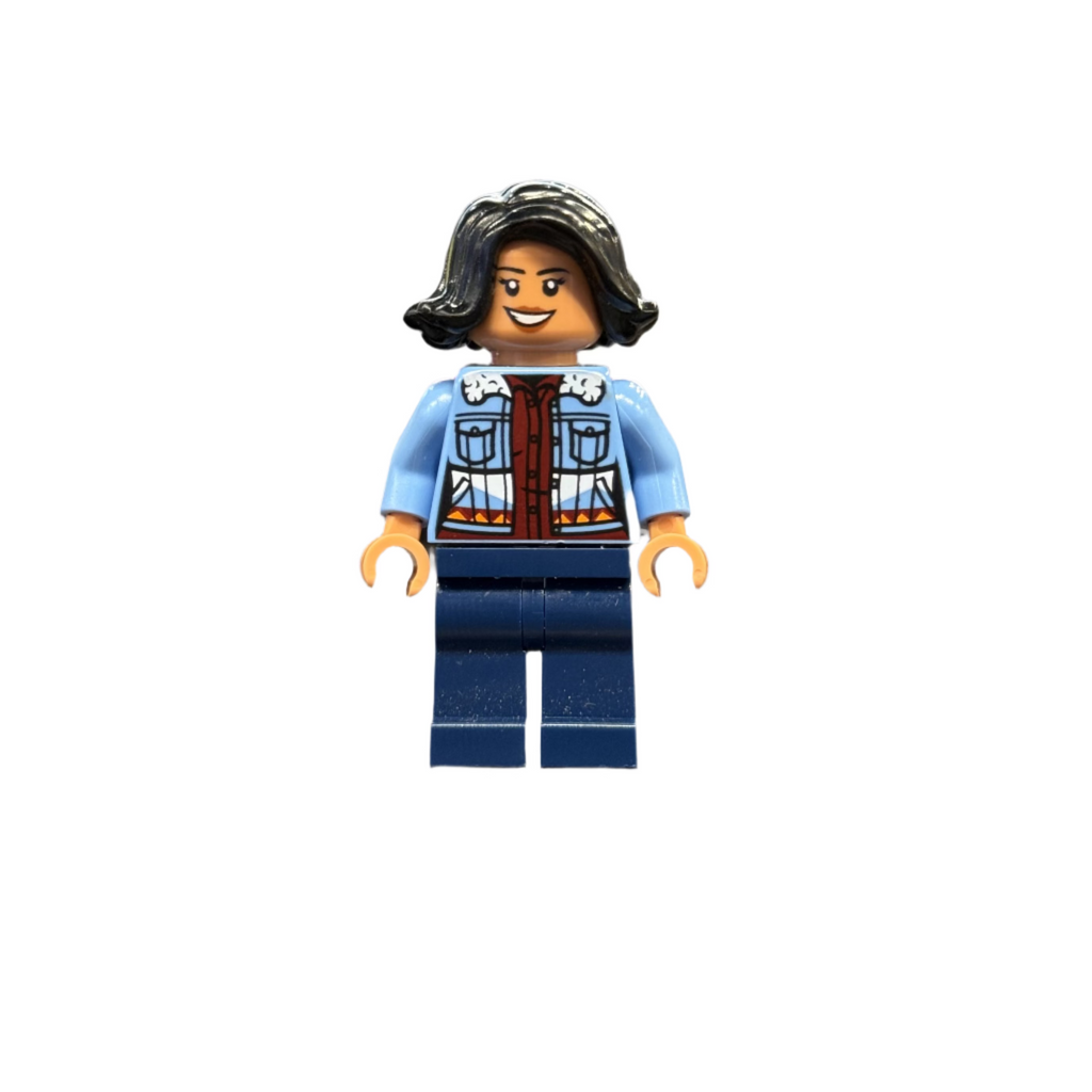 Sammy Gutierrez - Medium Blue Jacket over Dark Red Shirt, Dark Blue Le ...