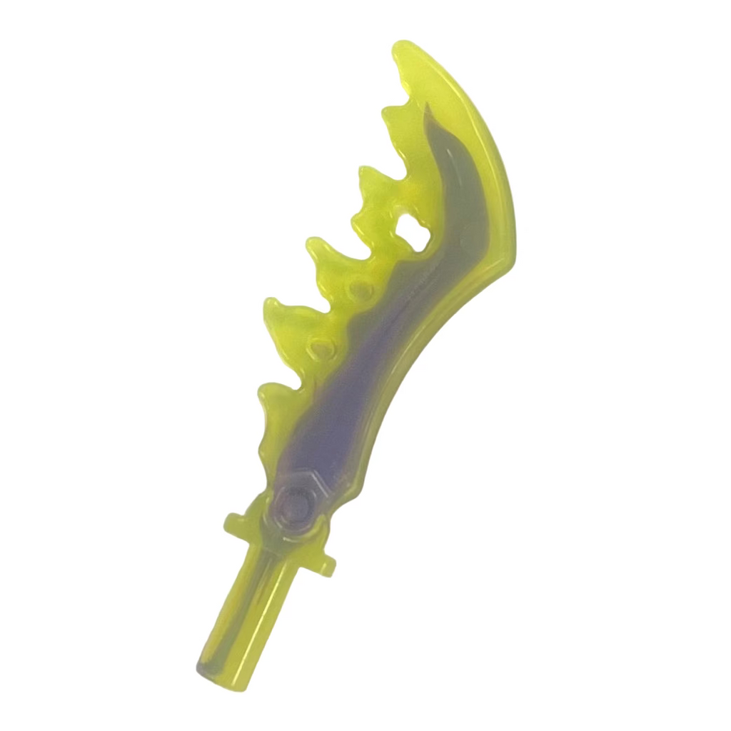 Minifigure, Weapon Sword, Serrated with Marbled Dark Purple Pattern, P ...