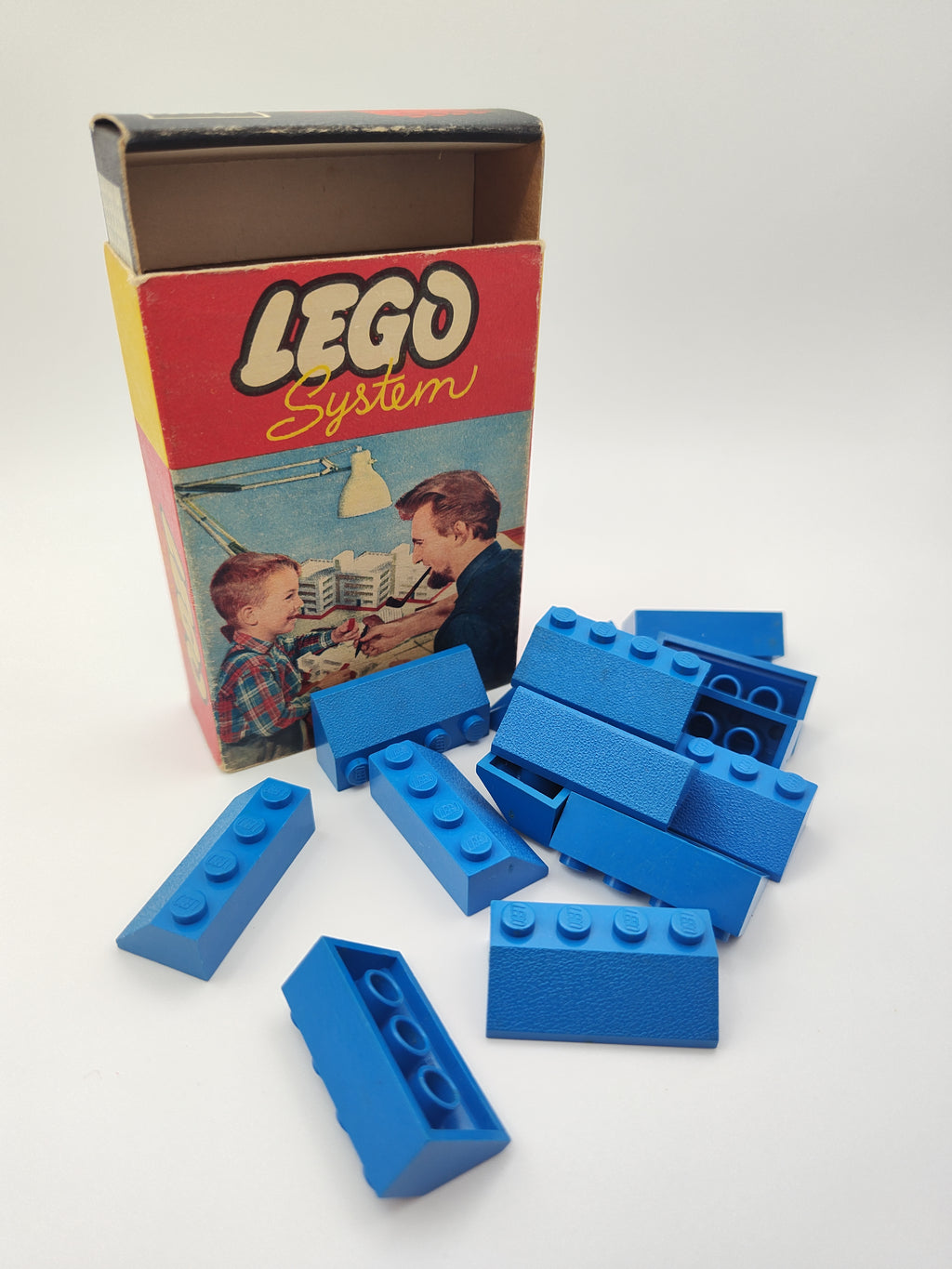 Set 280-2, Sloping Roof Bricks, Blue – United Brick Co®