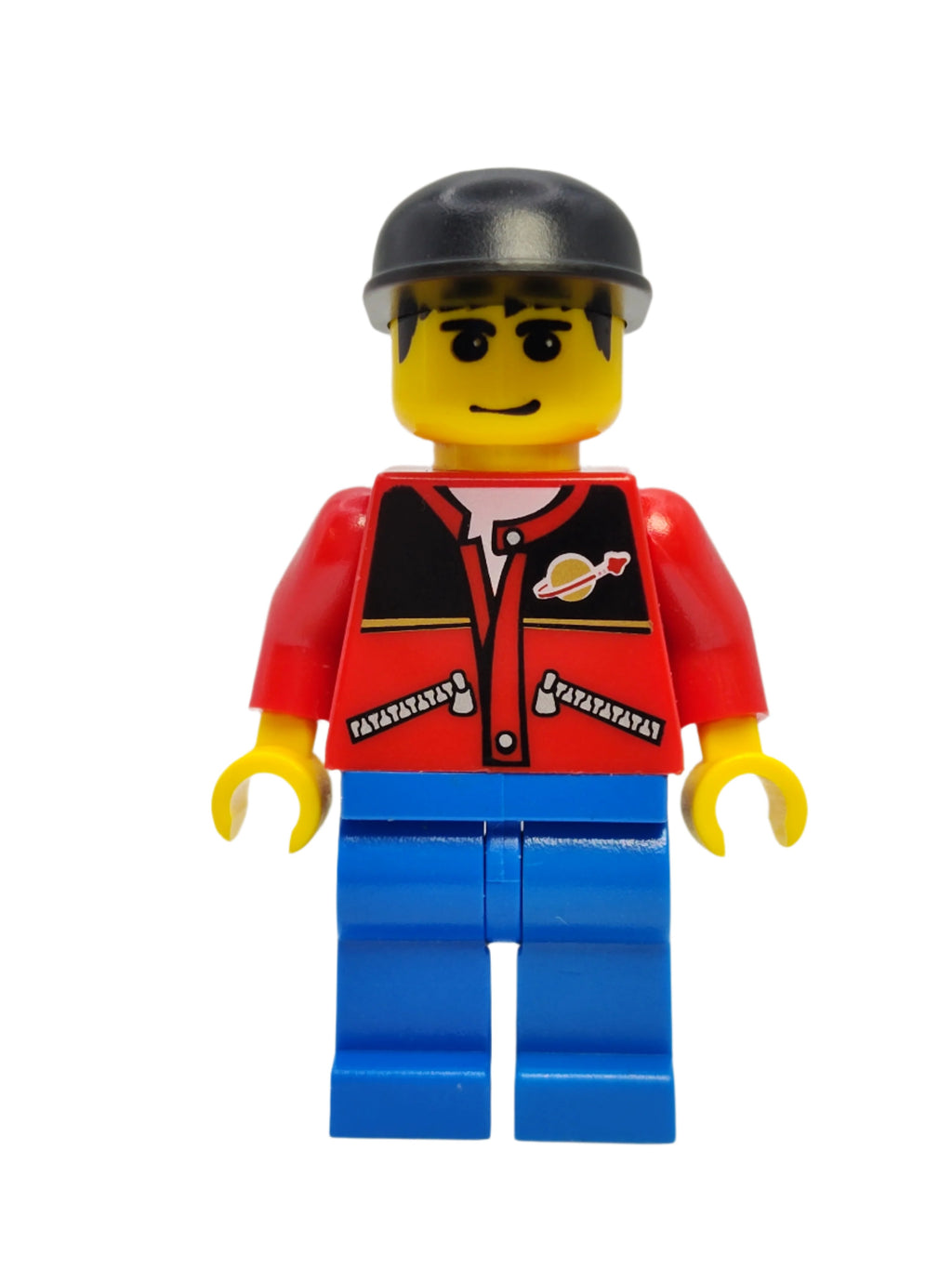 Red Jacket with Zipper Pockets and Classic Space Logo - Black Cap, twn ...