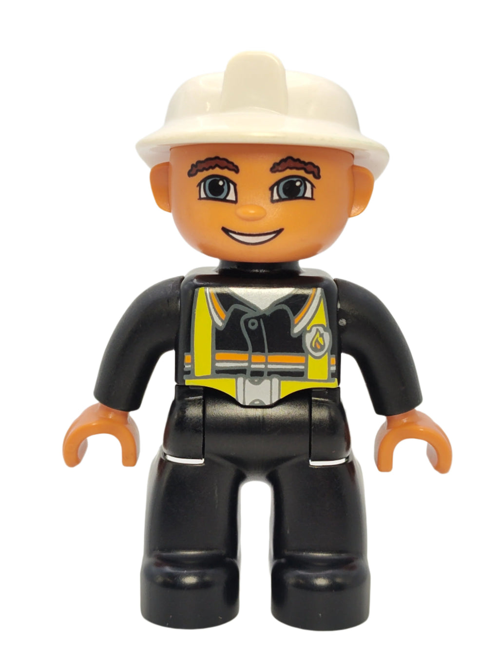 Duplo Figure Fireman - White Helmet, 47394pb122 – United Brick Co®