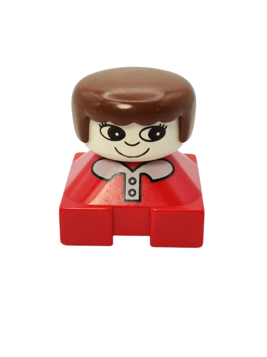 Duplo Figure White Collar and Pink Buttons with Female Hair, 2327pb14 ...