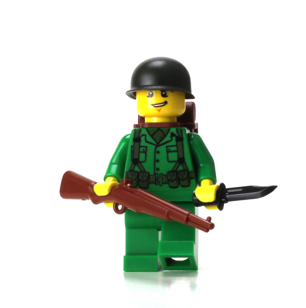 US Army Soldier with Rifle Custom Minifigure – United Brick Co®