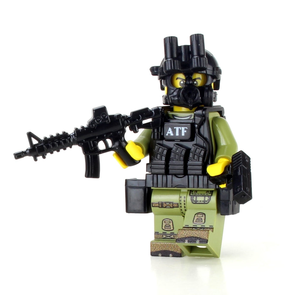 ATF SRT Officer Special Response Team Custom Minifigure – United Brick Co.